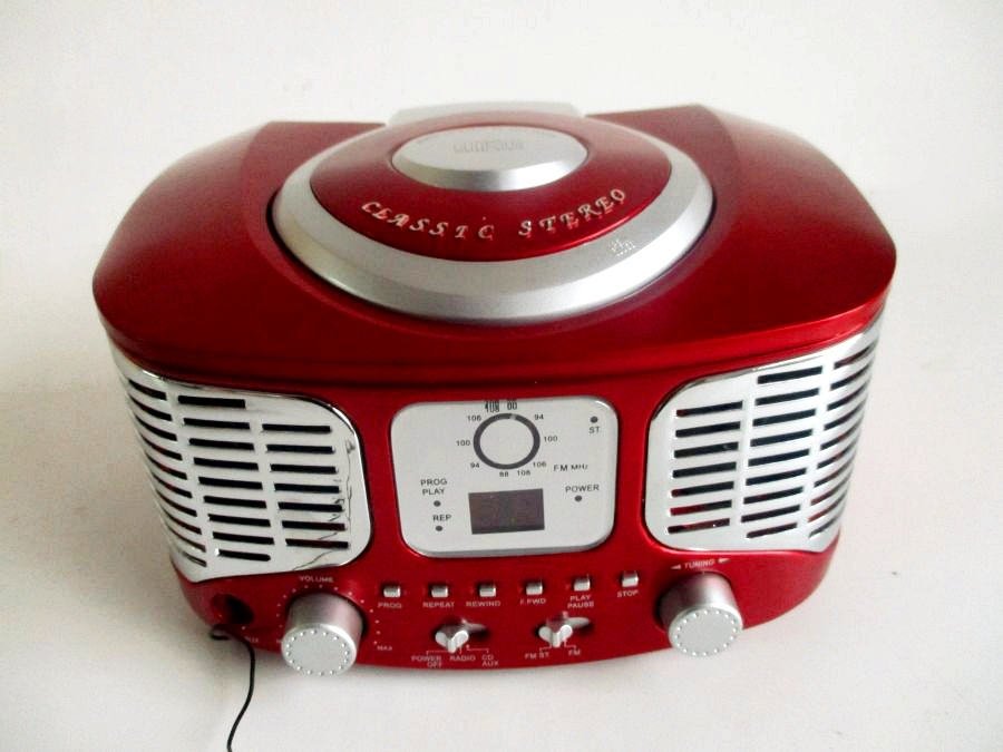 Ретро-центр auna RCD 320 (CD,FM,AUX) Red