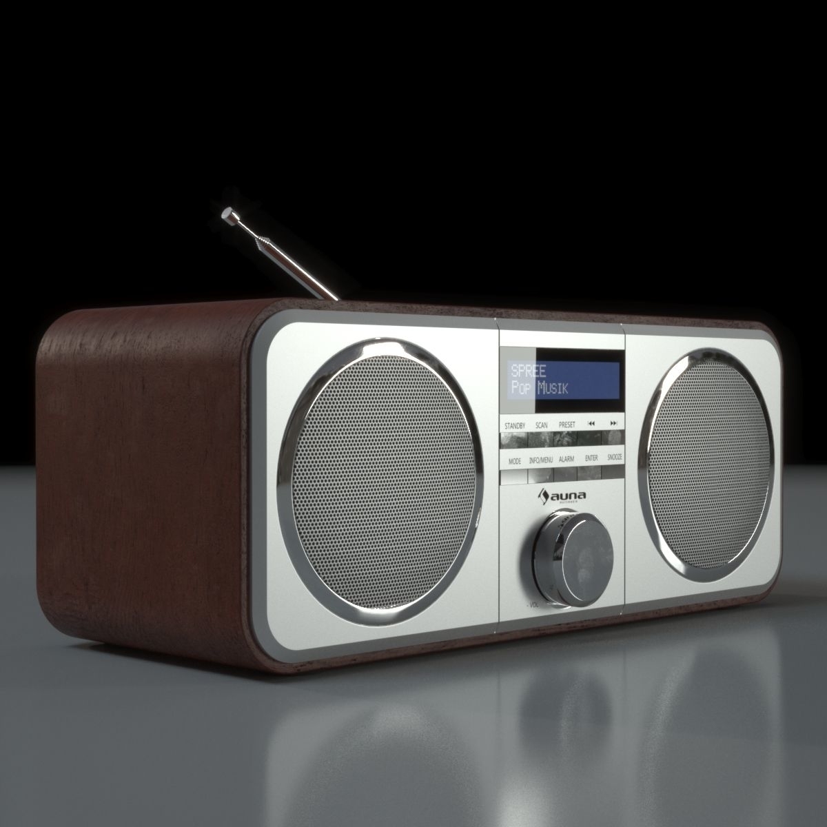 Радиоприемник с будильником Auna Georgia (DAB,FM,AUX) Wood