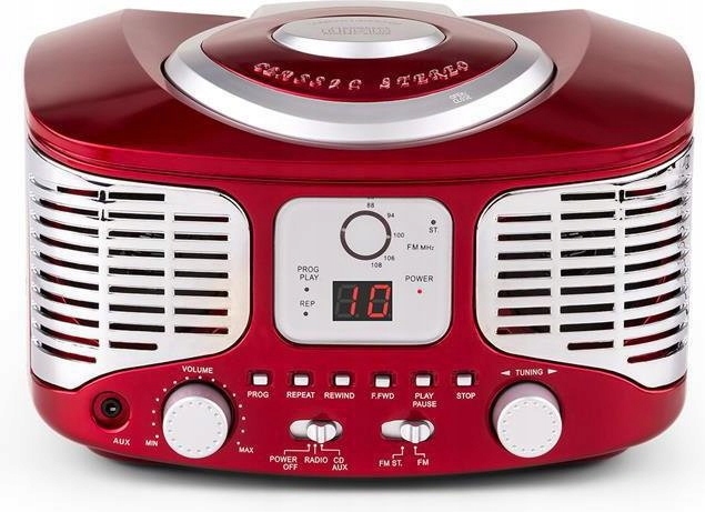 Ретро-центр auna RCD 320 (CD,FM,AUX) Red